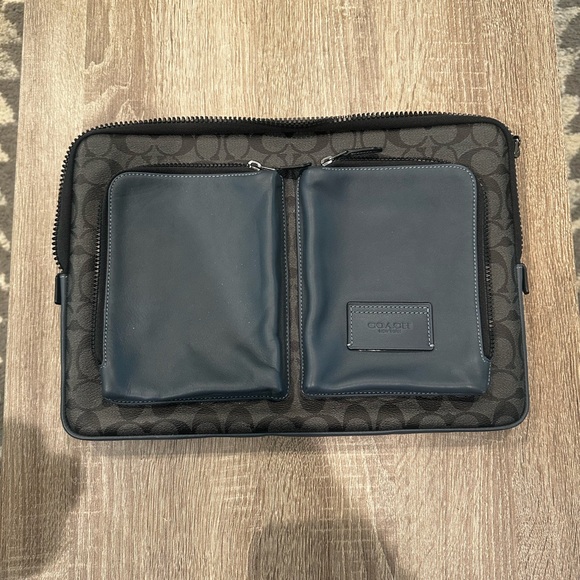 Coach | Bags | Coach Black Signature Laptop Sleeve | Poshmark